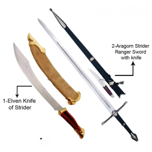Strider Ranger Dagger & Ranger Sword of Aragorn - ReplicaSwords.us